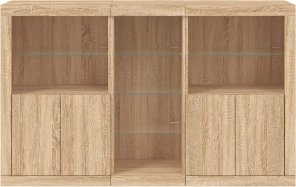 Příborník s LED osvětlením dub sonoma 162 x 37 x 100 cm 3209172