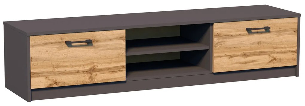 TV stolek REMUS - K028 Grafit/dub wotan