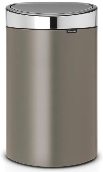 Brabantia Koš Touch Bin NEW 40L platinová mat víko