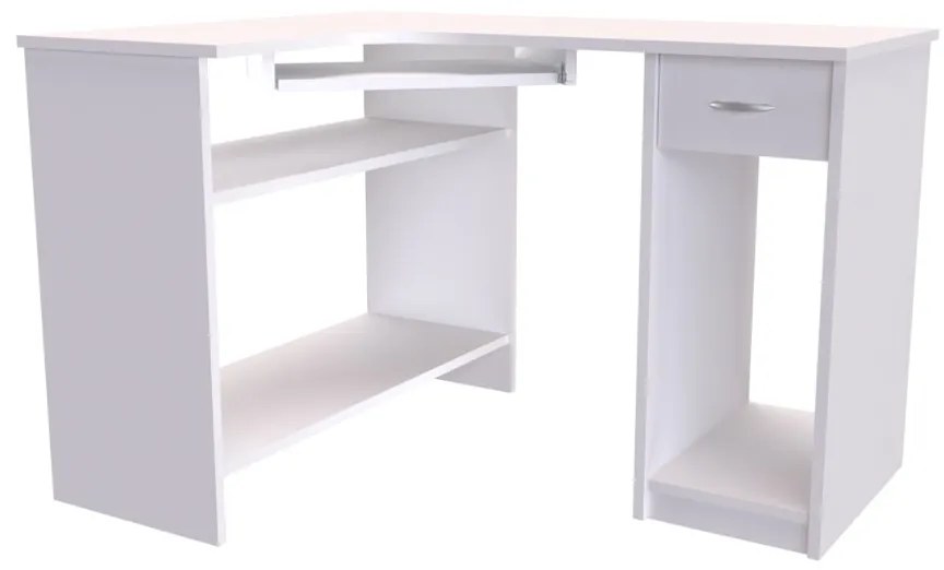Nábytek Mikulík PC stolek rohový LUKY - bílý lesk, antracit, aj.
