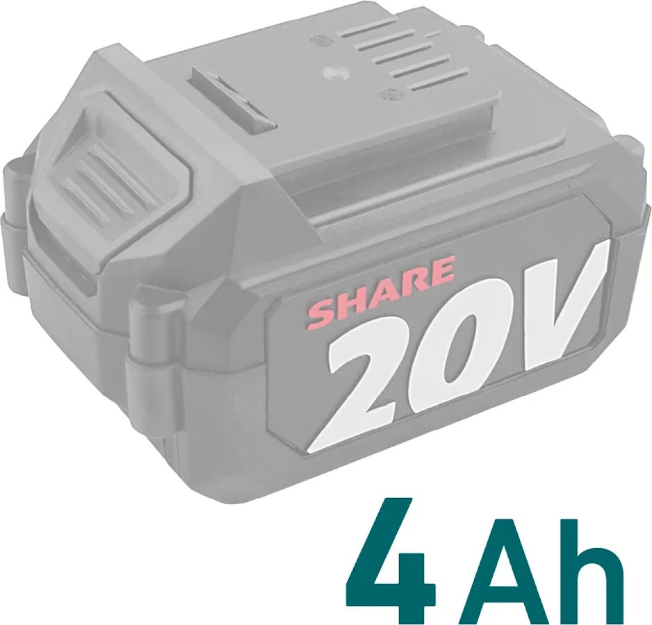 Fukar aku SHARE20V, BRUSHLESS, bez baterie a nabíječky, EXTOL INDUSTRIAL 8791907