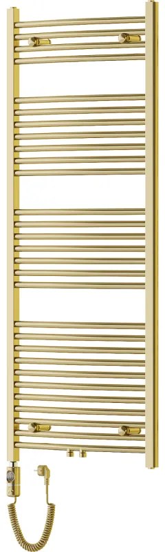 Mexen Ares, elektrické topné těleso 1500x600 mm + topná tyč 600 W, zlatá lesklá, W102-1500-600-2600-50