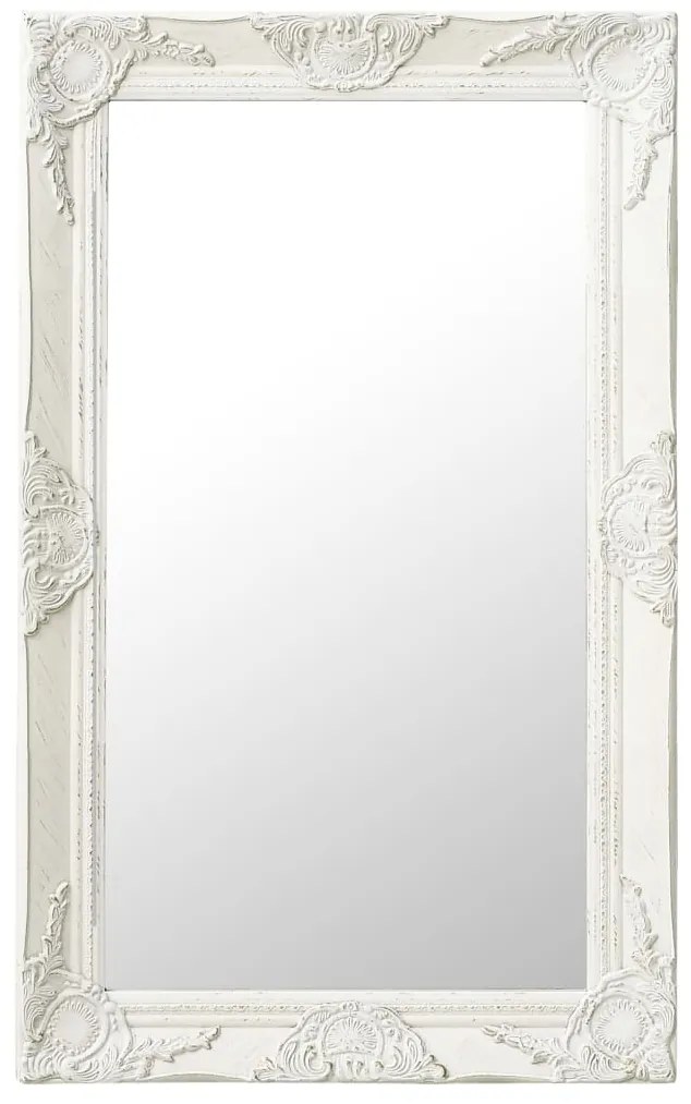 320320 vidaXL Nástěnné zrcadlo barokní styl 50 x 80 cm bílé