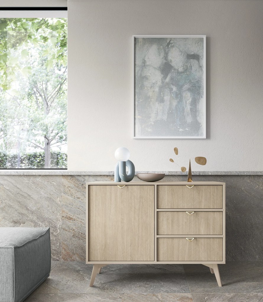 PSK Komoda NATURAL, Písková/Scandi 106 cm