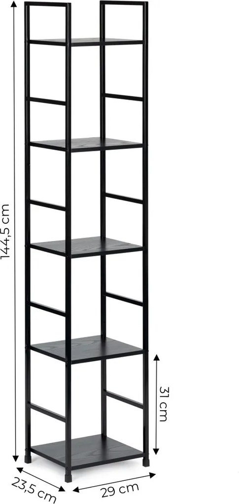 Regál LOFT 29 cm černý