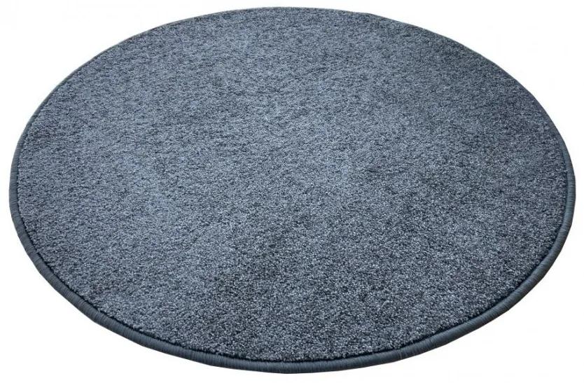 Vopi Kusový koberec Capri šedý Kulatý 67 cm průměr