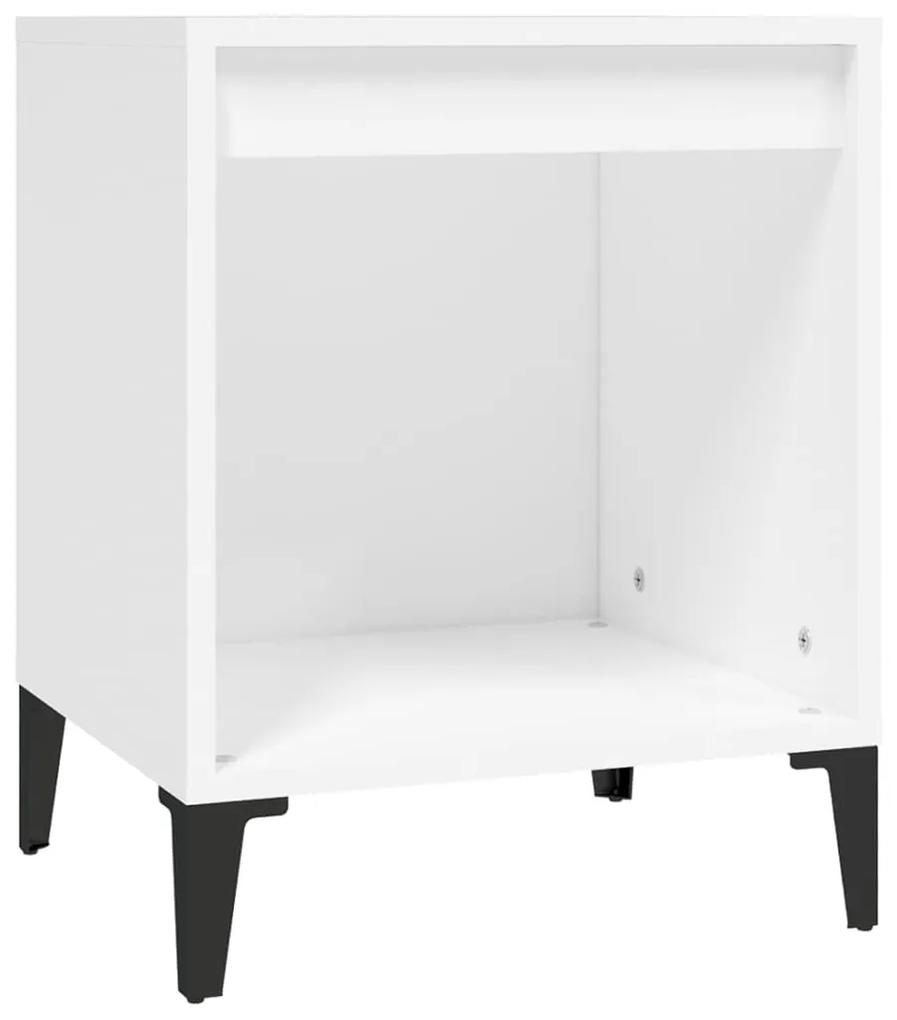 Noční stolek bílá 40 x 35 x 50 cm - Default Title