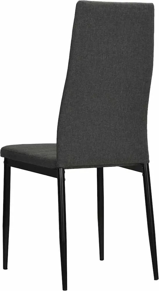 Jídelní židle 2 ks tmavě šedé textil 246179