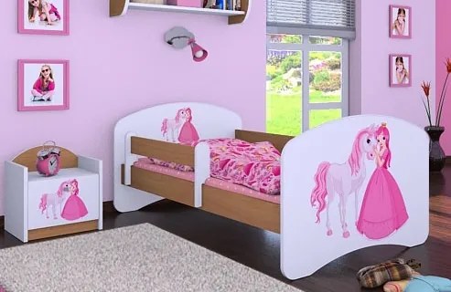 Dětská postel bez šuplíku 140x70cm PRINCEZNA A KONÍK
