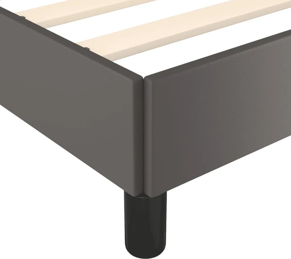 Rám postele bez matrace šedý 120x190 cm umělá kůže 3269623