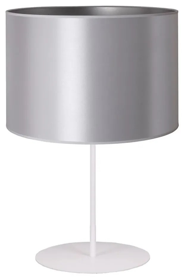 Duolla - Stolní lampa CANNES 1xE14/15W/230V pr. 20 cm stříbrná/bílá