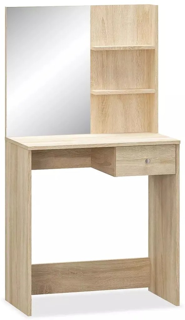 Toaletní stolek - dřevotříska - dub | 75x40x141 cm