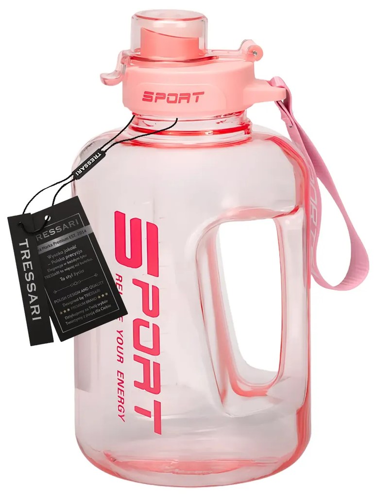 Camerazar Sportovní láhev na běhání TRESSARI 1700ml bez BPA - PC láhev na vodu pro aktivní životní styl