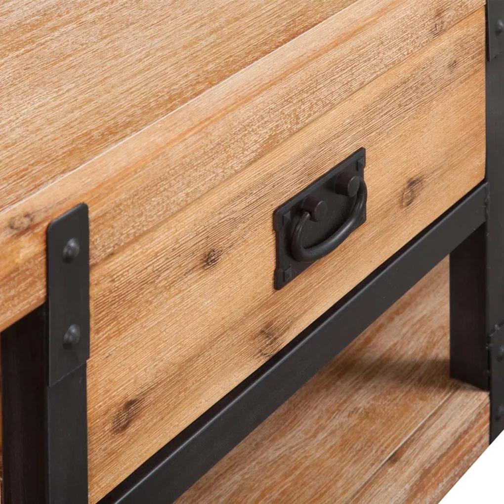 TV stolek z masivního akáciového dřeva | 140x40x45 cm