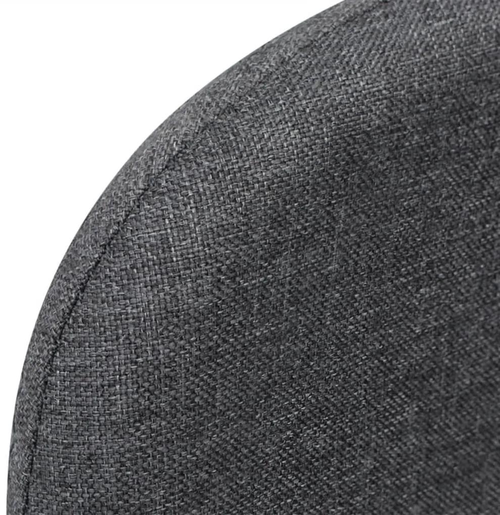 vidaXL Rozkládací křeslo tmavě šedé textil