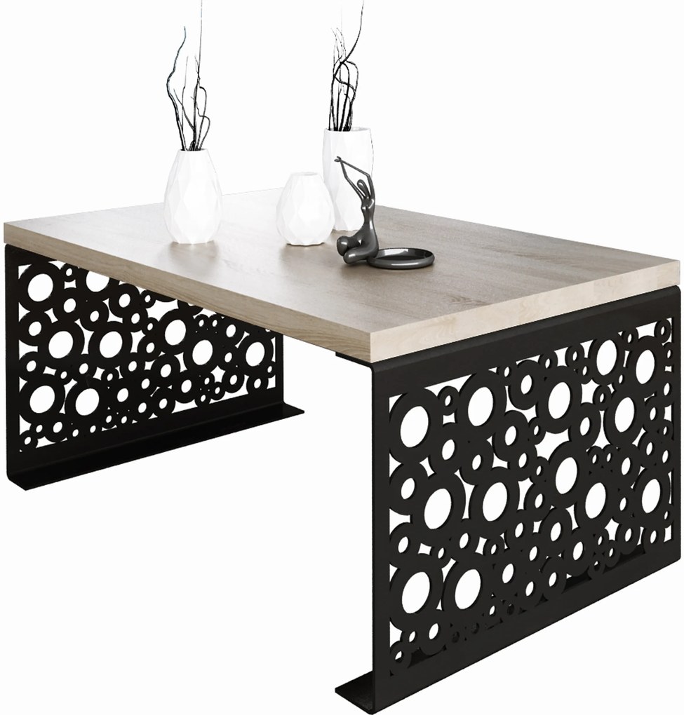 Konferenční stolek RINA 100x60 Hlavní barva: Černá, Další barva: Beton