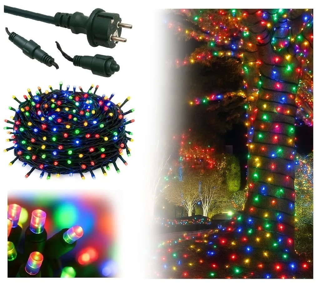 Vánoční světýlka venkovní FLASH multicolor 100 LED