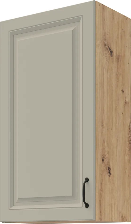 STILO ac | horní skříňka 50 G-90 1F s policemi | 50 cm | VYSOKÁ | UNI dvířka | artisan/světle šedá