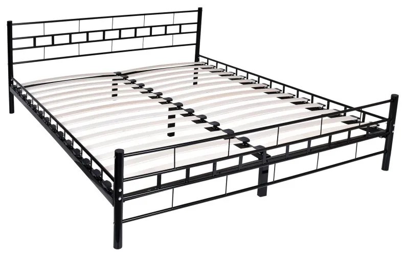 TZB Kovová postel Flavio 160x200 dvoulůžko- černá
