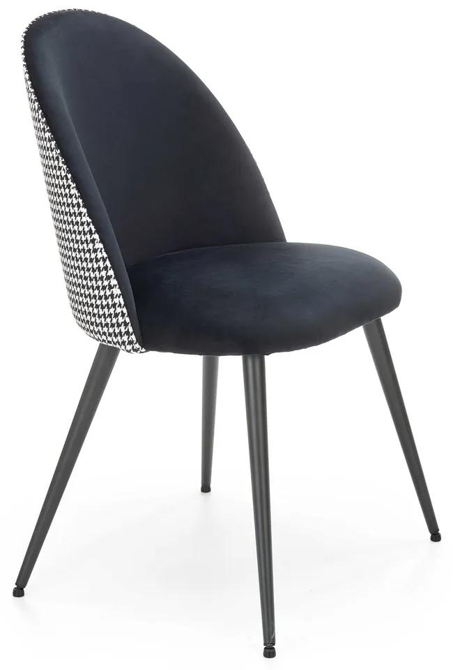 Jídelní židle Demi, černá / bílá
