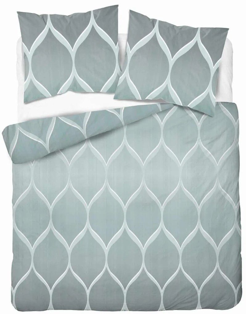 Detexpol Saténové ložní prádlo 220x200 mint geometric 5221 A Home Satén 41