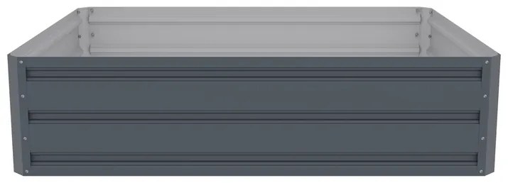 Vyvýšený záhon pozinkovaný plech šedá Rojaplast 100x80 cm