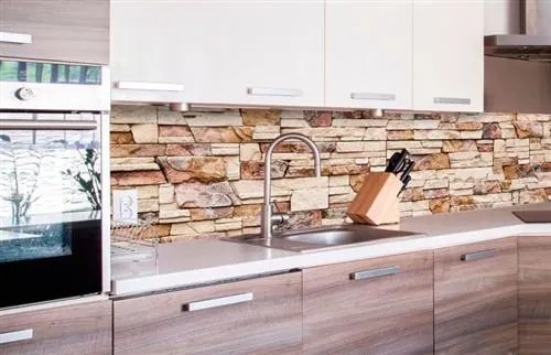 Samolepící tapety za kuchyňskou linku kamenná stěna rozměr 260 cm x 60 cm