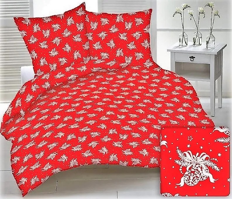 Veratex Přehoz na postel bavlna140x200 (RB2127) vánoční 140 x 200 cm Povrch: 100% bavlna, náplň: 100% polyester, duté vlákno