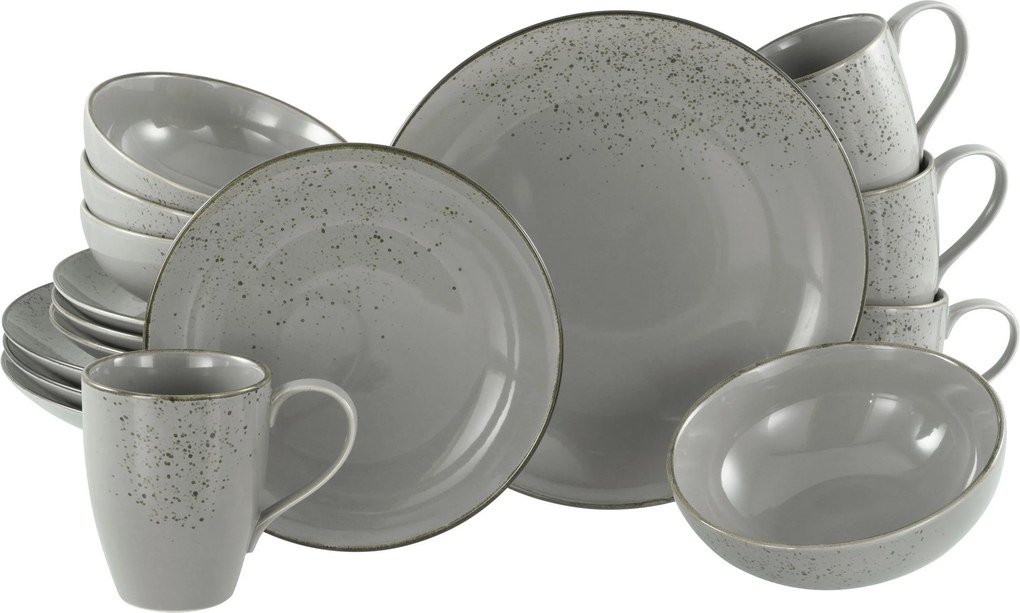 XXXLutz KOMBINOVANÁ SOUPRAVA Nature Collection Stone 16dílné Creatable - Online Only nádobí - 007768063201
