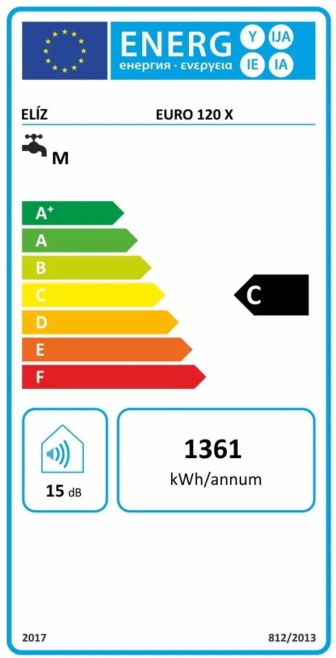 ELÍZ EURO 120X elektrický ležatý ohřívač vody, bojler, 120l