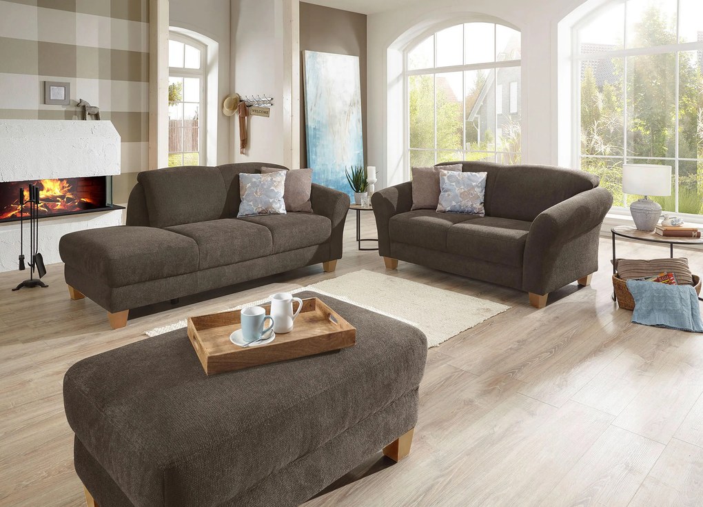 XXXLutz DVOUMÍSTNÁ POHOVKA, textil, tmavě hnědá Sit & More - Pohovky - 000144005350