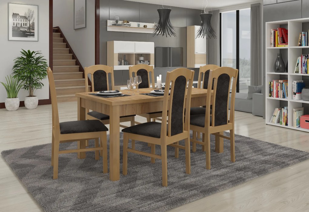 ADRK Furniture Sada stolu s židlemi RODOS 53 SE-ROD-53-C-B097