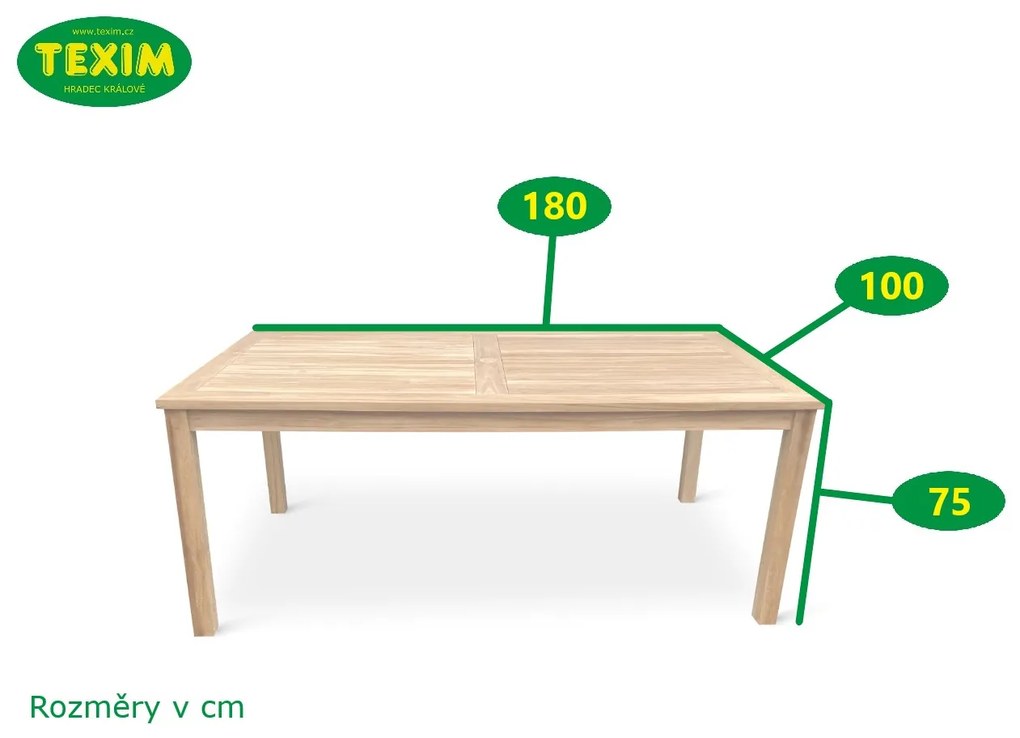 Nábytek Texim Zahradní teakový stůl Garden II.