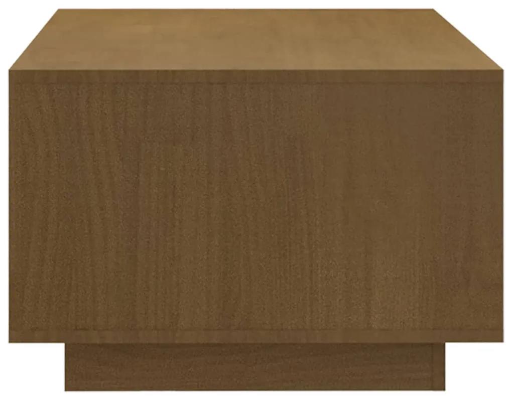 Konferenční stolek medově hnědý 110x50x33,5 cm masivní borovice - Default Title