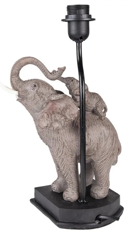 Základna lampy Stolní lampa Elephant Grey, Brown – 21x14x36 cm