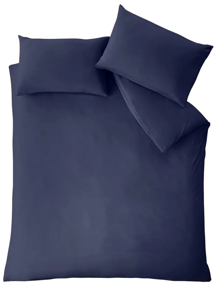 Tmavě modré povlečení na dvoulůžko 200x200 cm So Soft Easy Iron – Catherine Lansfield