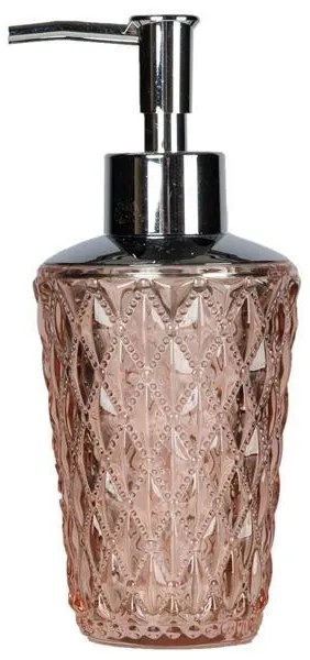 Blossom Zásobník na mýdlo Crystal salmon rose 300 ml, růžová barva, sklo