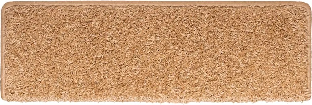 Schodové rohože 30 ks 65 x 21 x 4 cm béžové s obdélníkovým okrajem 3365827