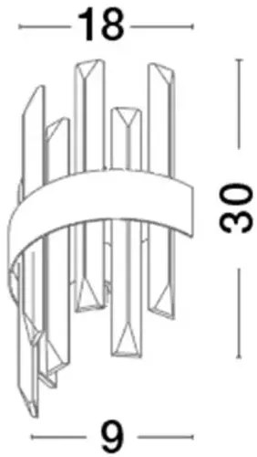 Designové nástěnné svítidlo Crown