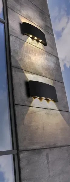LED vnější nástěnné osvětlení Ginna 3 tmavě šedá
