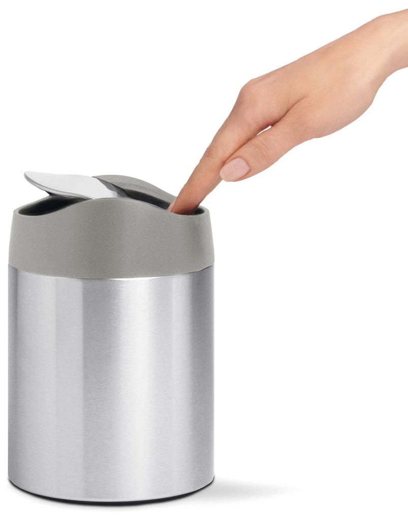 Simplehuman Mini odpadkový koš na stůl, 1,5 l, kartáčovaná nerez ocel, CW2084