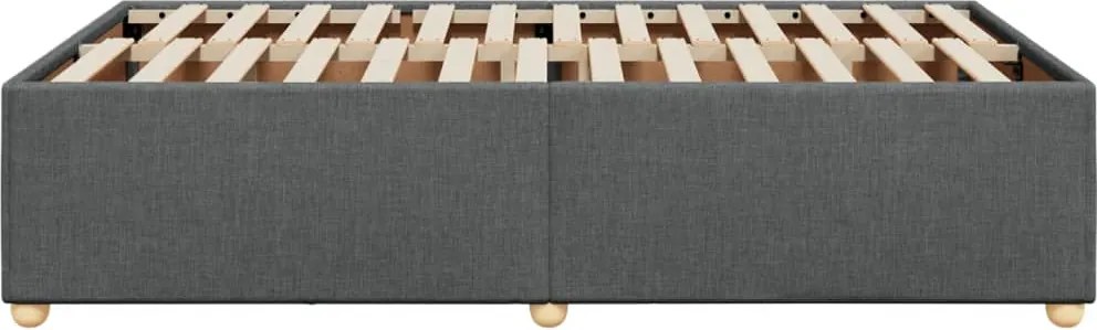 Rám postele bez matrací tmavě šedá 120x190 cm textil 3284716