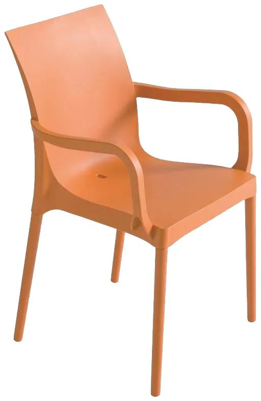 Plastová židle Eset s područkami Zelená 42