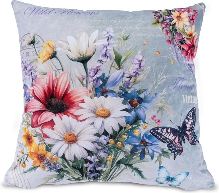 Sada 3 ks povlaků na polštářky SPRING FLOWERS 45 x 45 cm