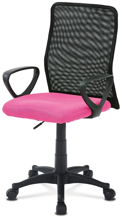 Kancelářská židle na kolečkách PIX – černá/růžová