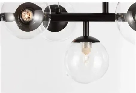 Retro lustr Odillia B 65 černá čirá