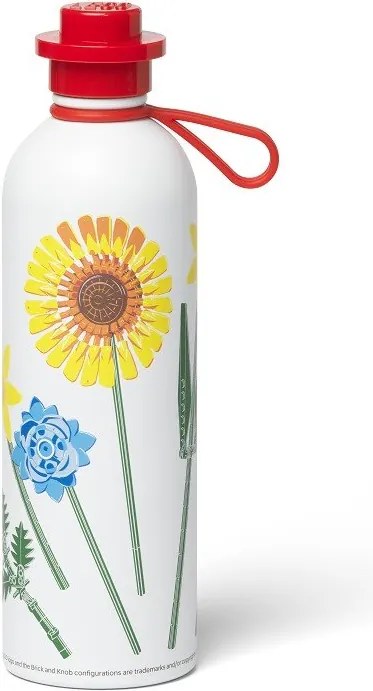 Červená/bílá kovová dětská termoska 560 ml Botanicals – LEGO®