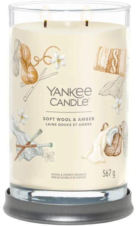 Yankee Candle – Signature Tumbler svíčka Soft Wool & Amber (Jemná vlna a ambra) Velikost: velká 567 g