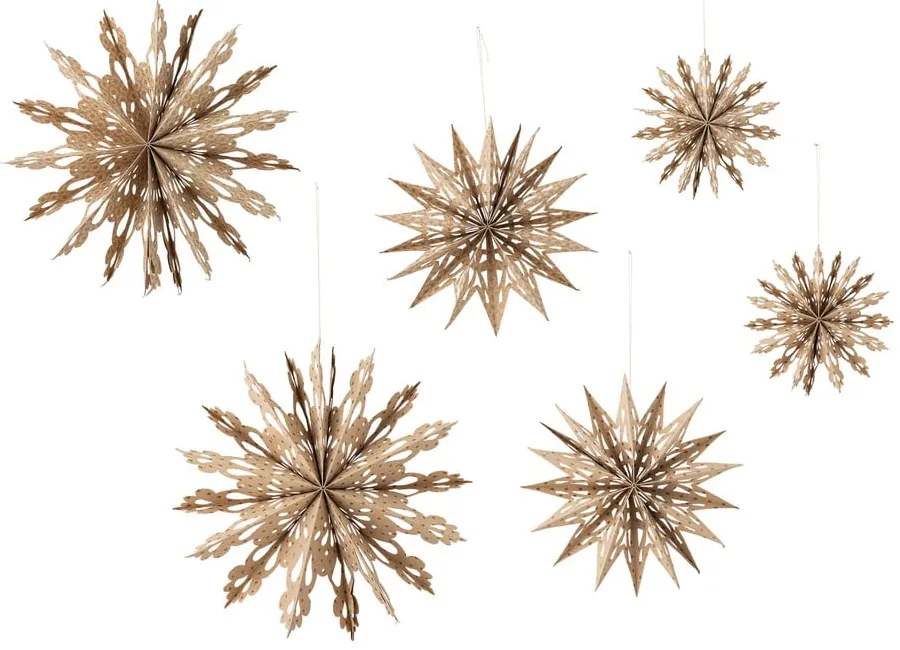 Papírové vánoční ozdoby v sadě 6 ks ø 30 cm Star – Bloomingville
