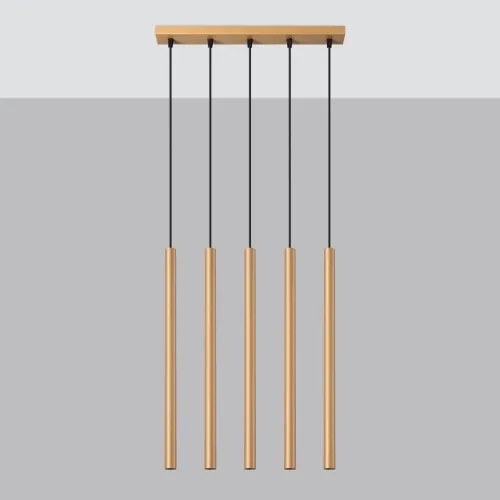 Závěsná lampa SOLLUX PASTELO 5L zlatá G9 5x8W bez žárovky SL.1173